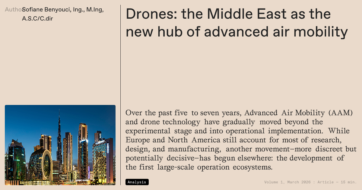 Drones: the Middle East as the new hub of advanced air mobility - Propelia